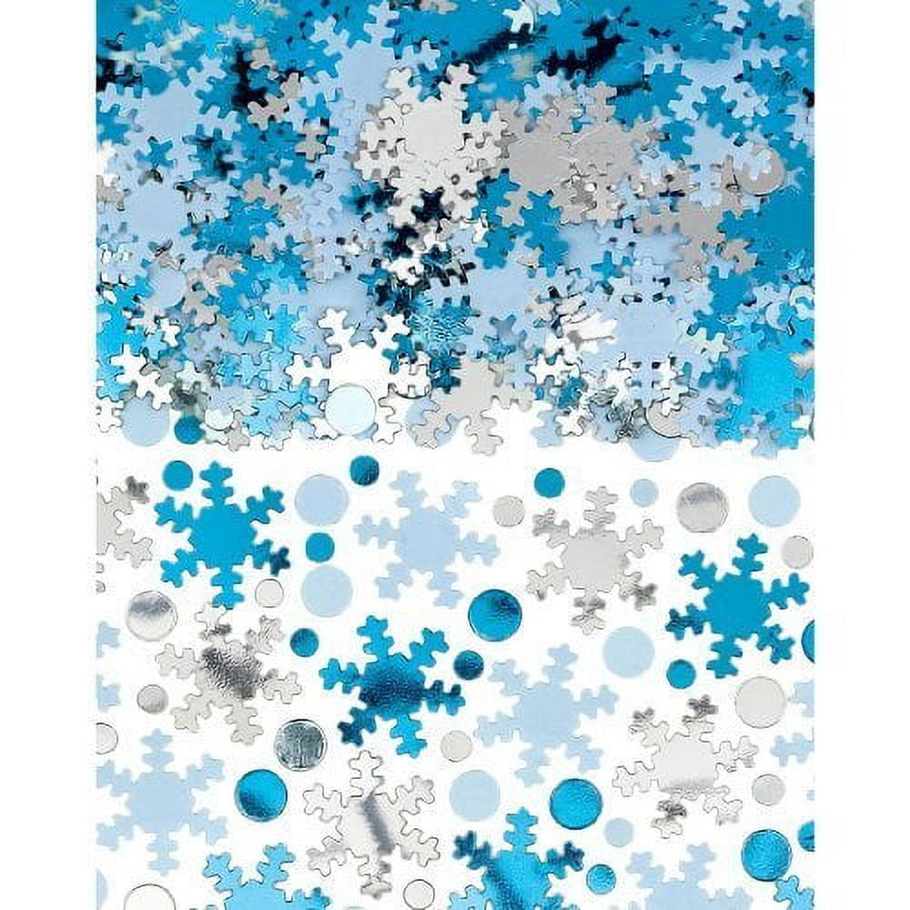 Amscan 360550 White Snowflake Metallic Foil Confetti Value Pack 1 pack ...