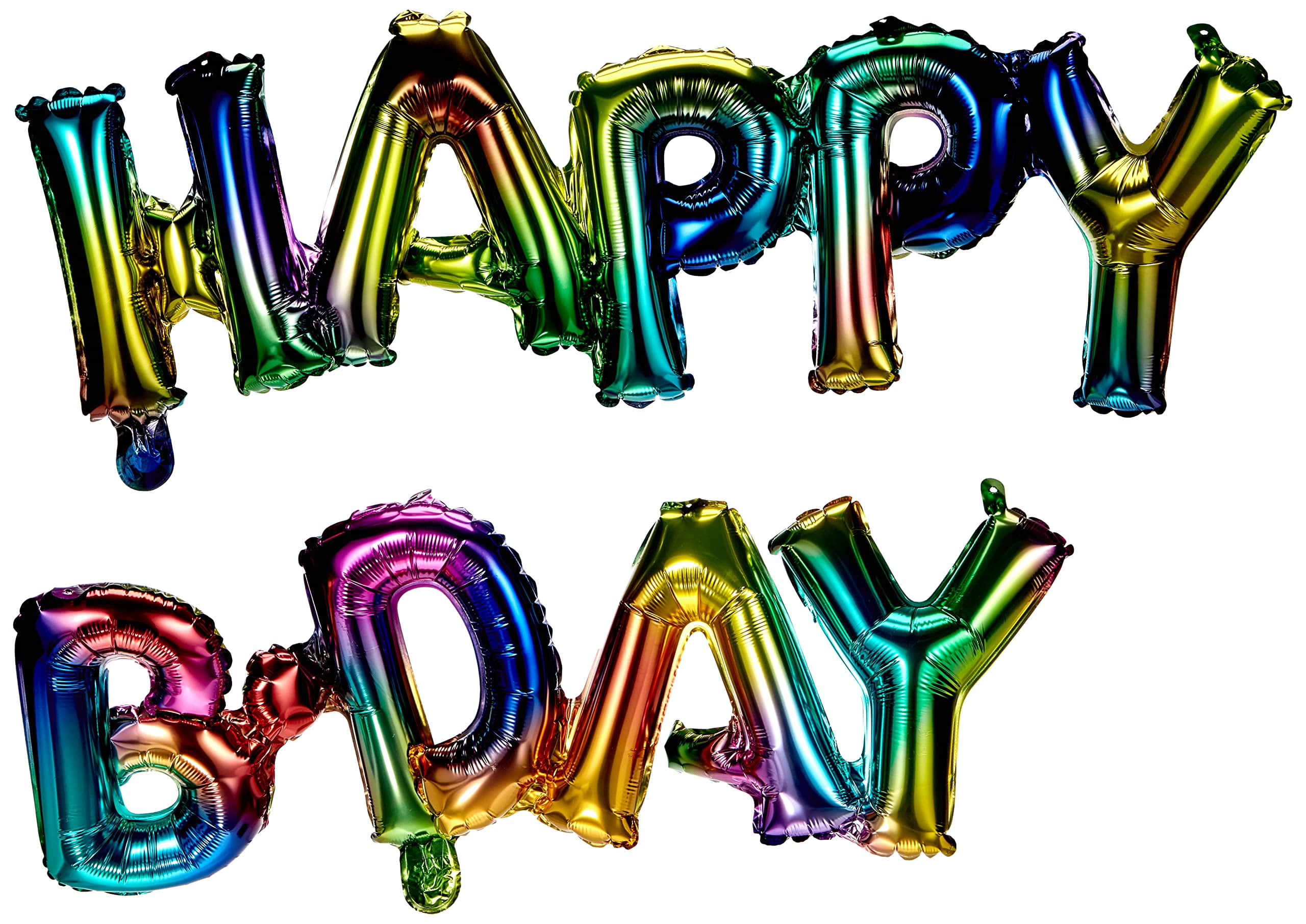 Amscan 3918231"Happy Bday" Party Letter Foil Balloon 10" X 56 ...