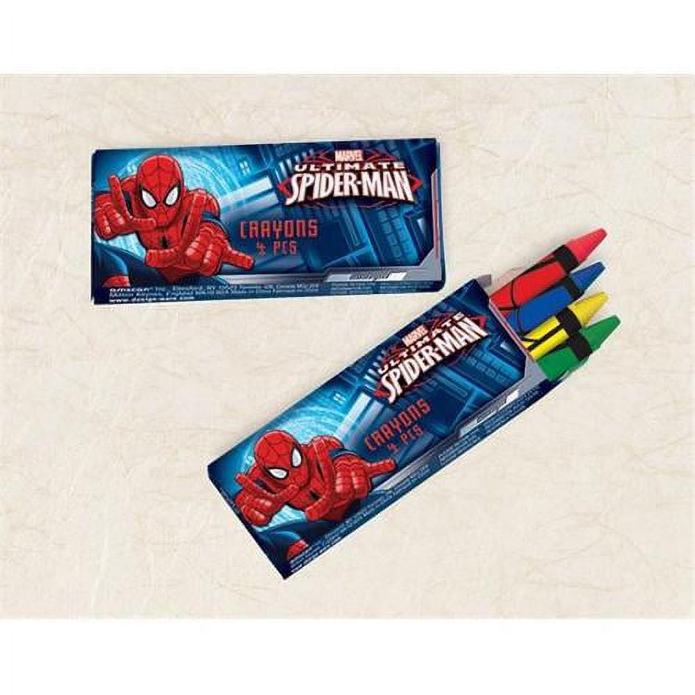 Amscan 393893 Crayons - Spider-Man - Pack of 48 - Walmart.com