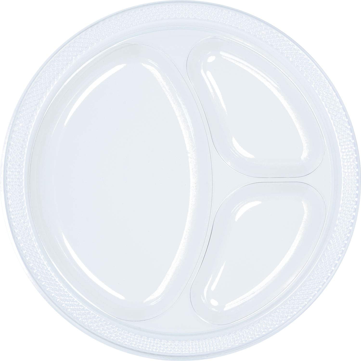 Walmart's Clear Large Dinner Divided Plastic Banquet Plates with ...