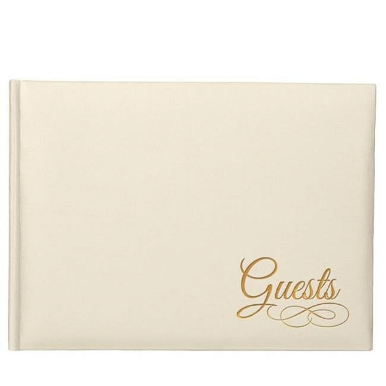 Amscan 440044 Guest Book Ivory With Gold Detail - Pack of 4 - Walmart.com