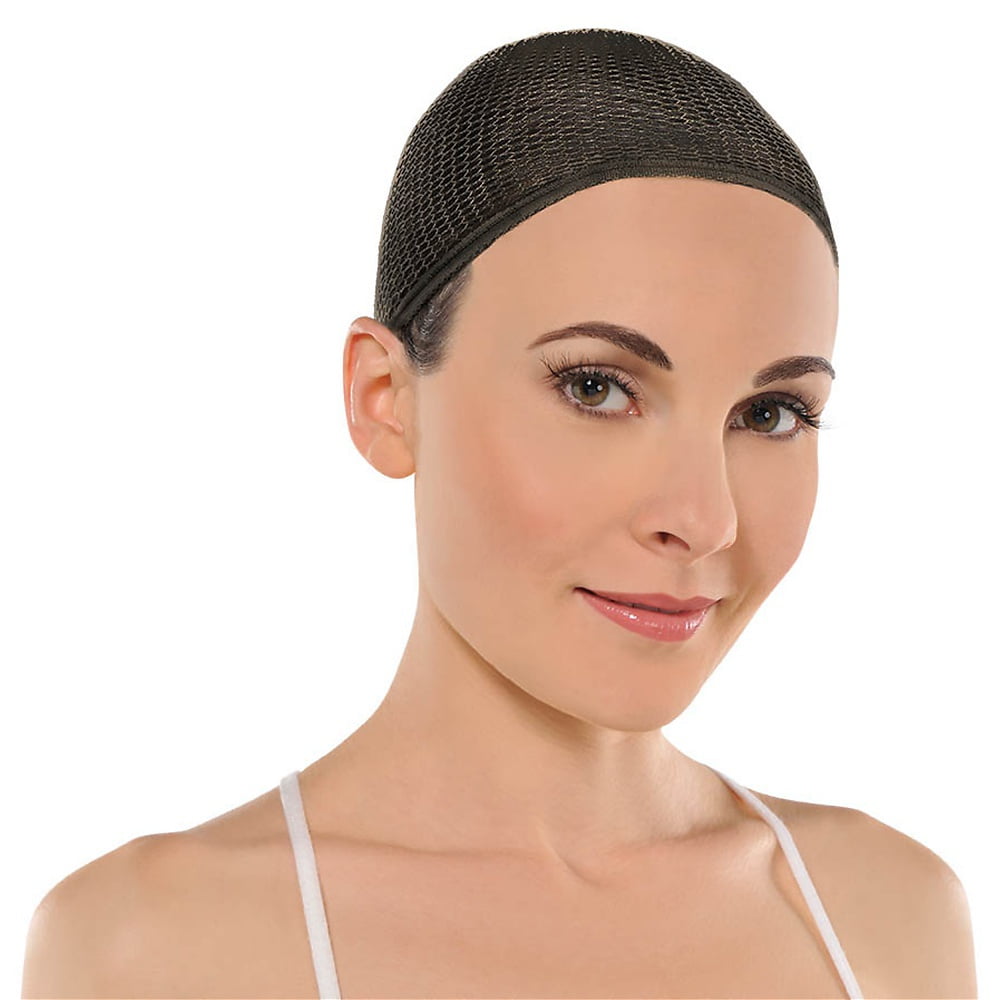Amscan 842998 Black Net Wig Cap for Adults, 1 Piece - Walmart.com