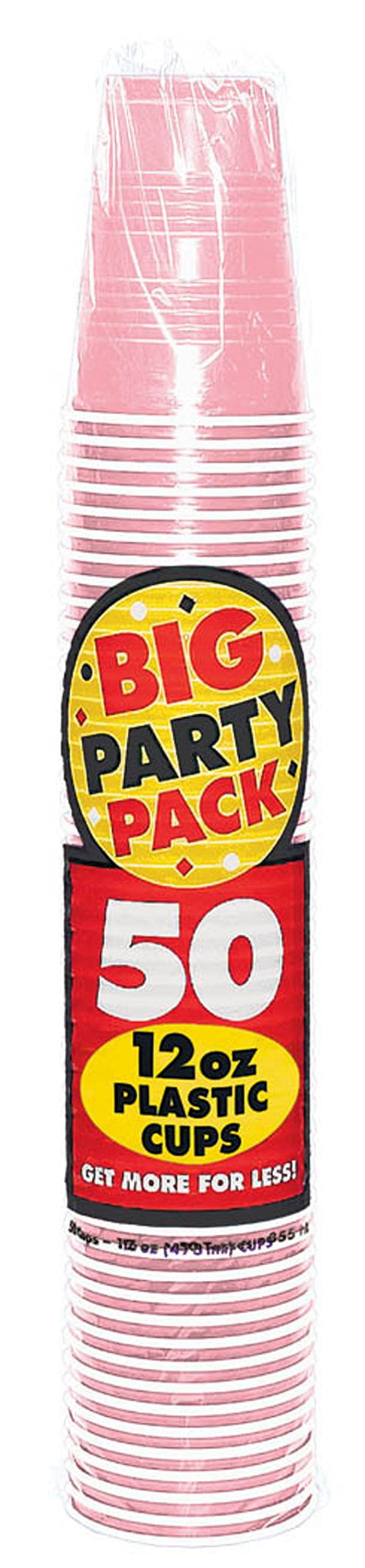 Amscan Big Party Pack, Durable Plastic Cups, 50 Count (Pack of 1), New ...