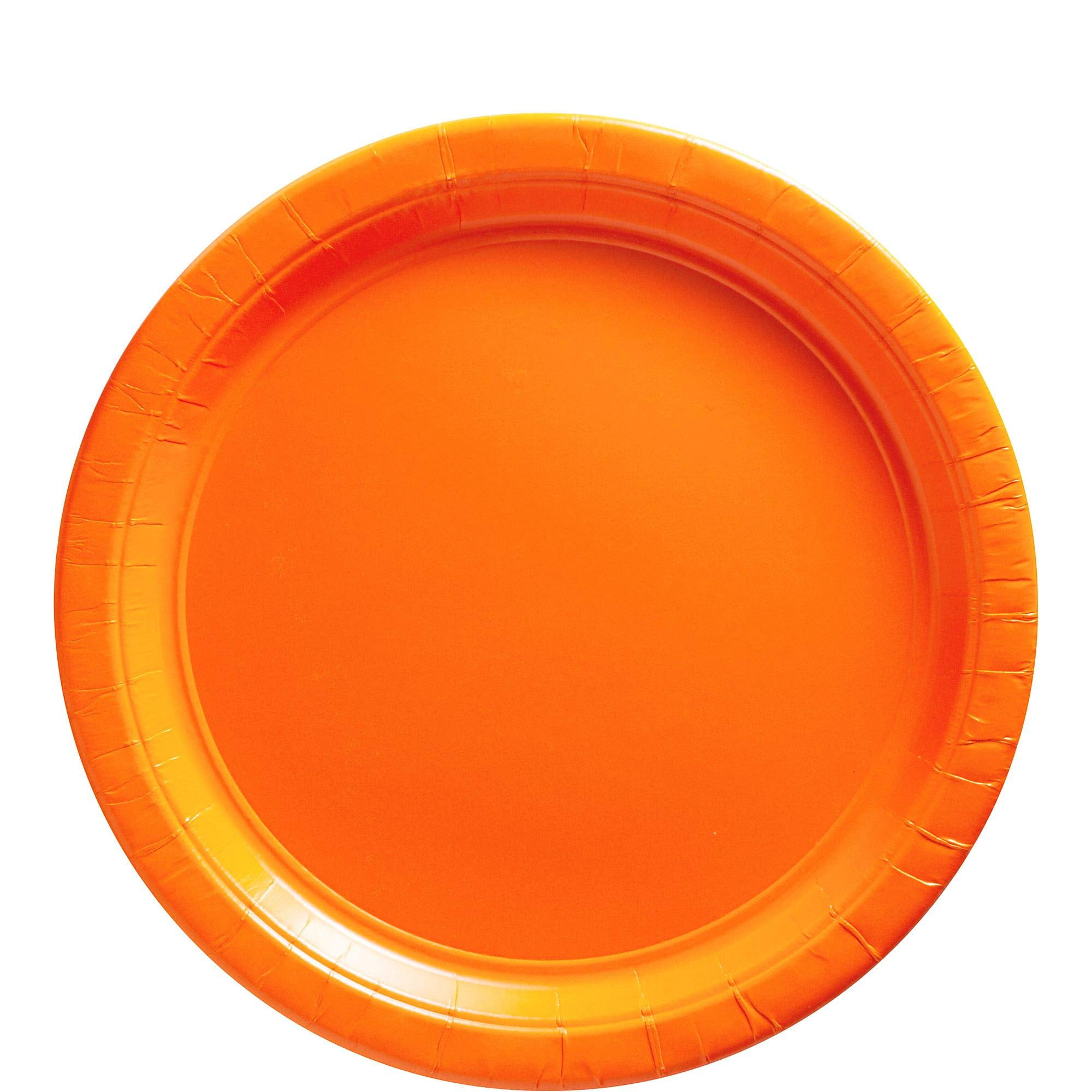 Amscan Big Party Pack Paper, Orange Peel Plates, 9" - Walmart.com
