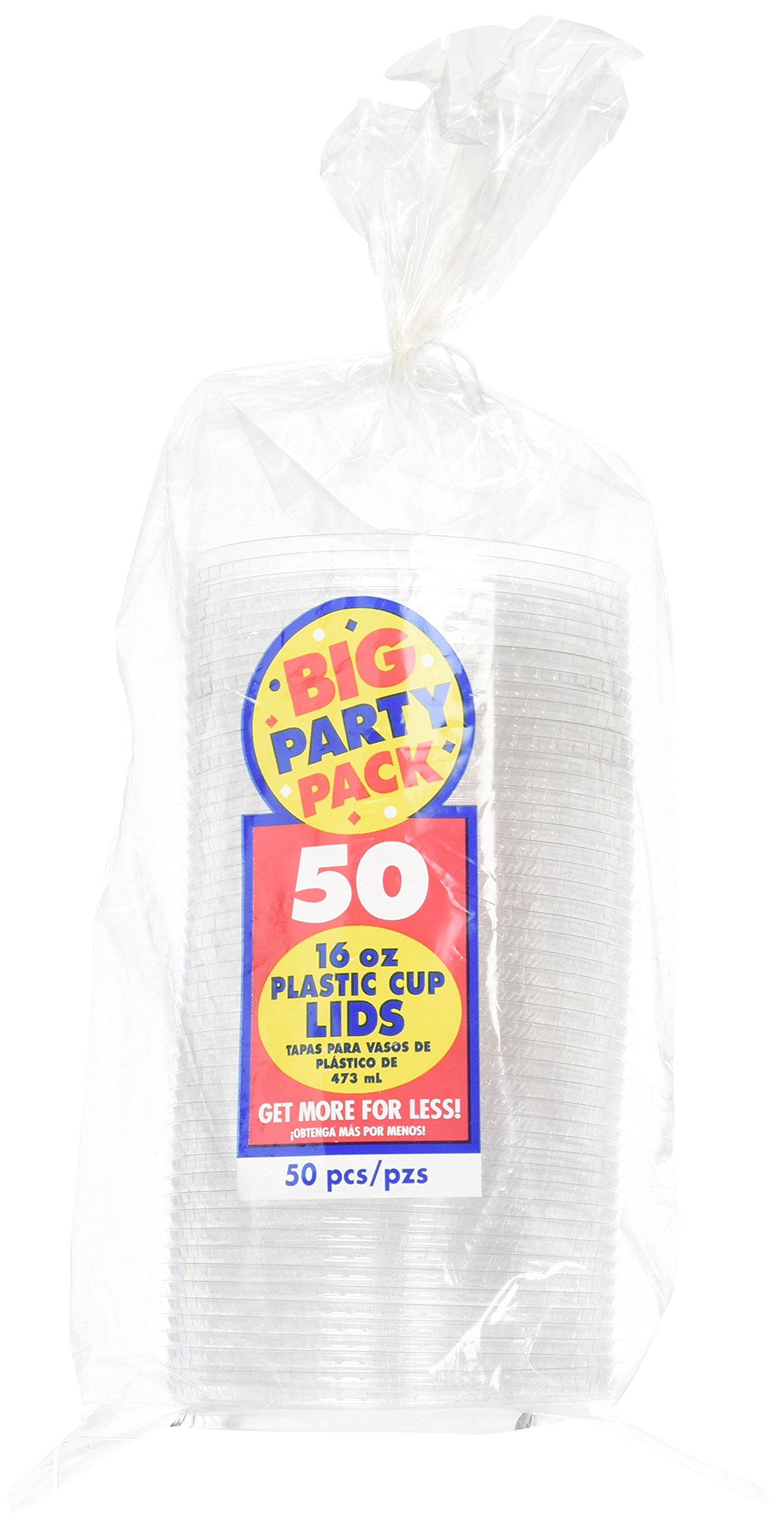 Amscan Big Party Pack Plastic Cup Lids, 16 oz, Clear - Walmart.com