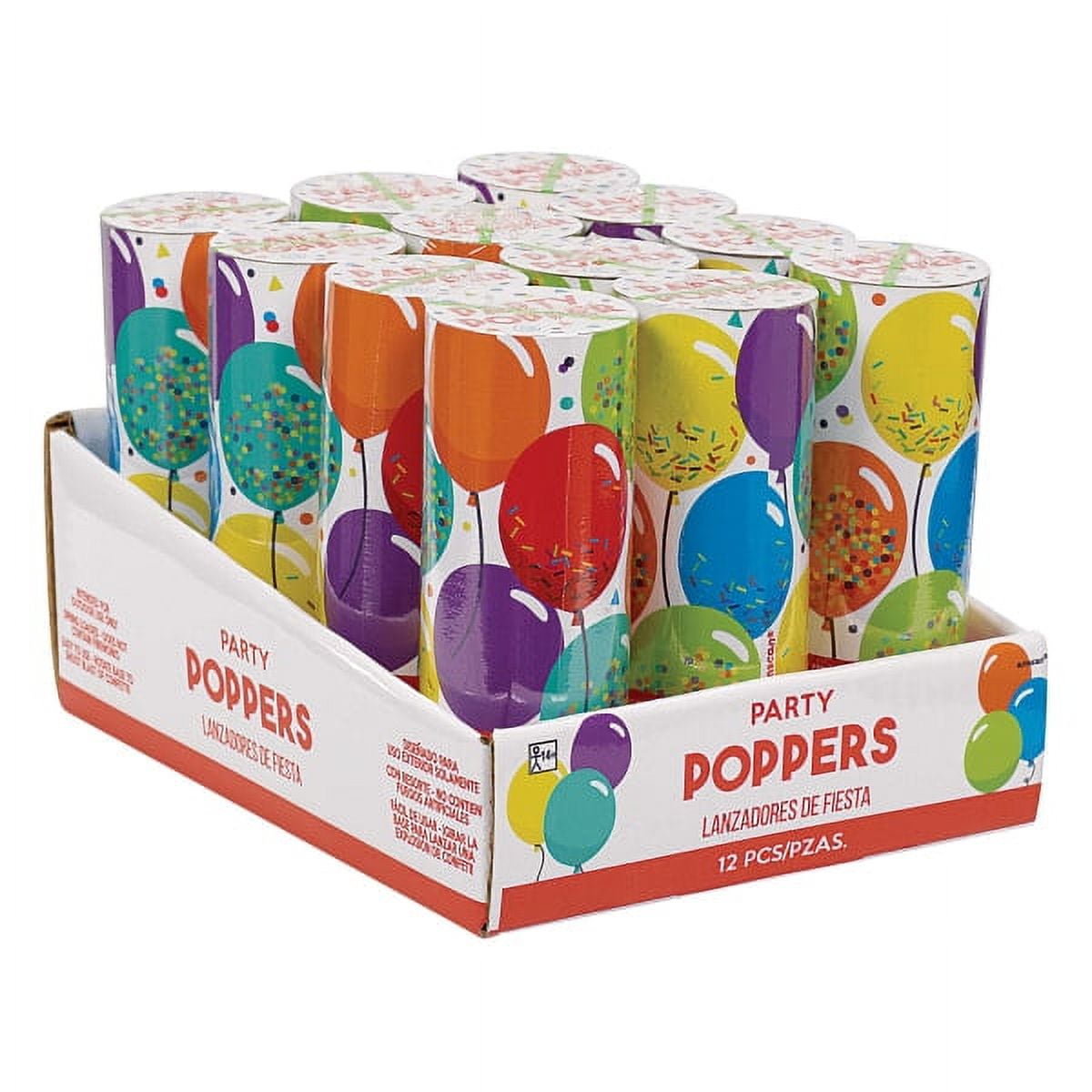 Amscan Birthday Celebration Confetti Poppers, 4-1/2" x 1-1/2 ...