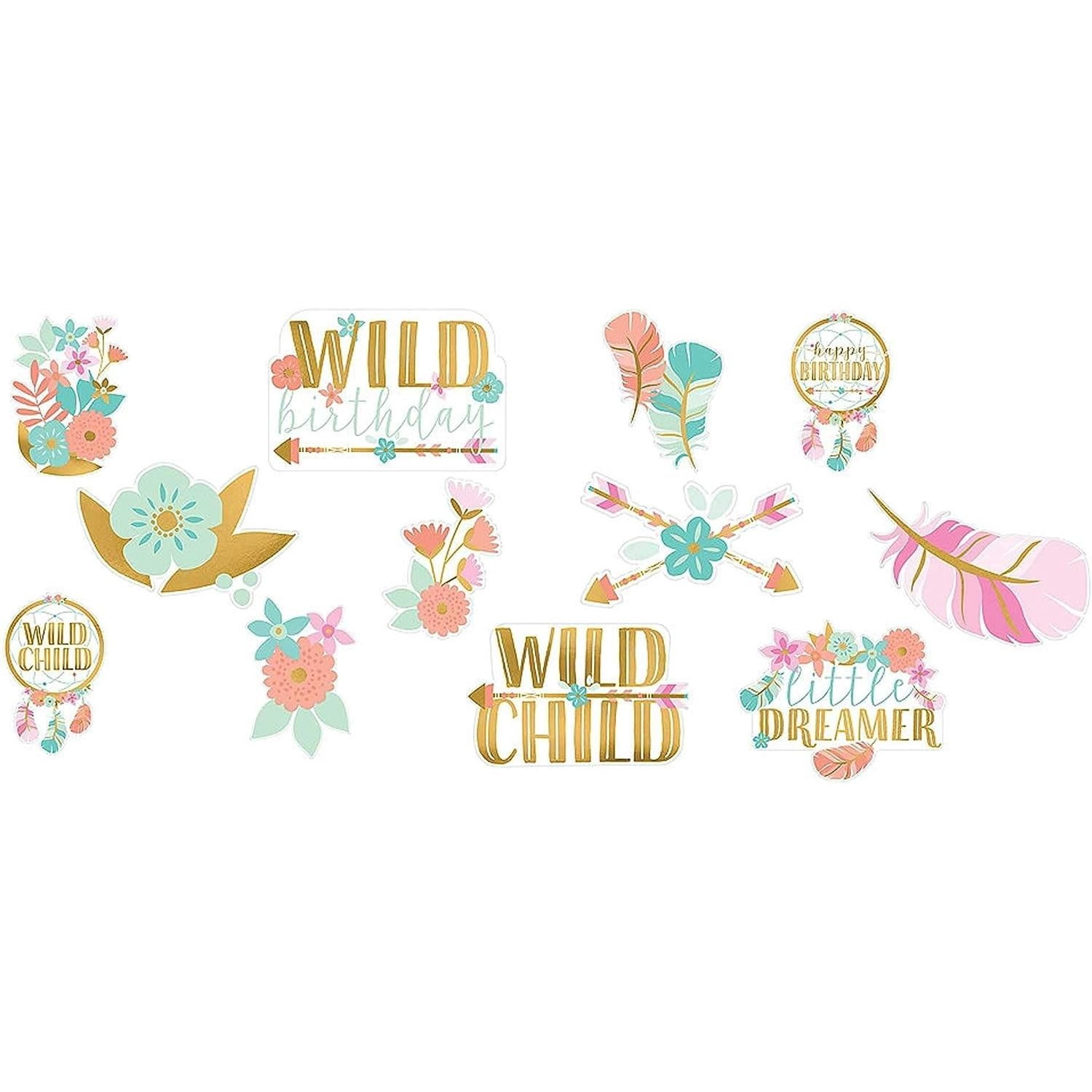 Amscan Birthday Girl Cardstock Boho Cut Out (Pack of 12) - Walmart.com
