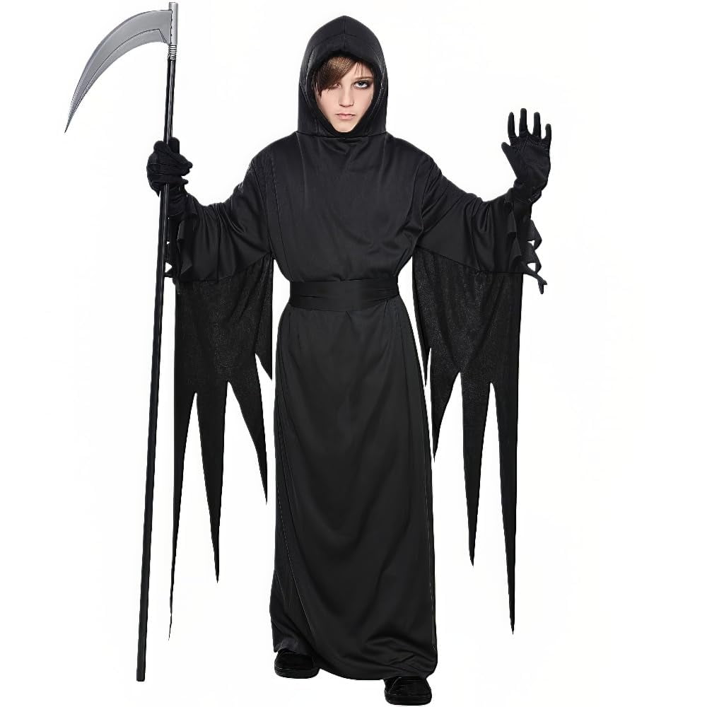 Amscan Black Terror Robe - Child Size (Pack of 3) - Spooky Costume Prop ...