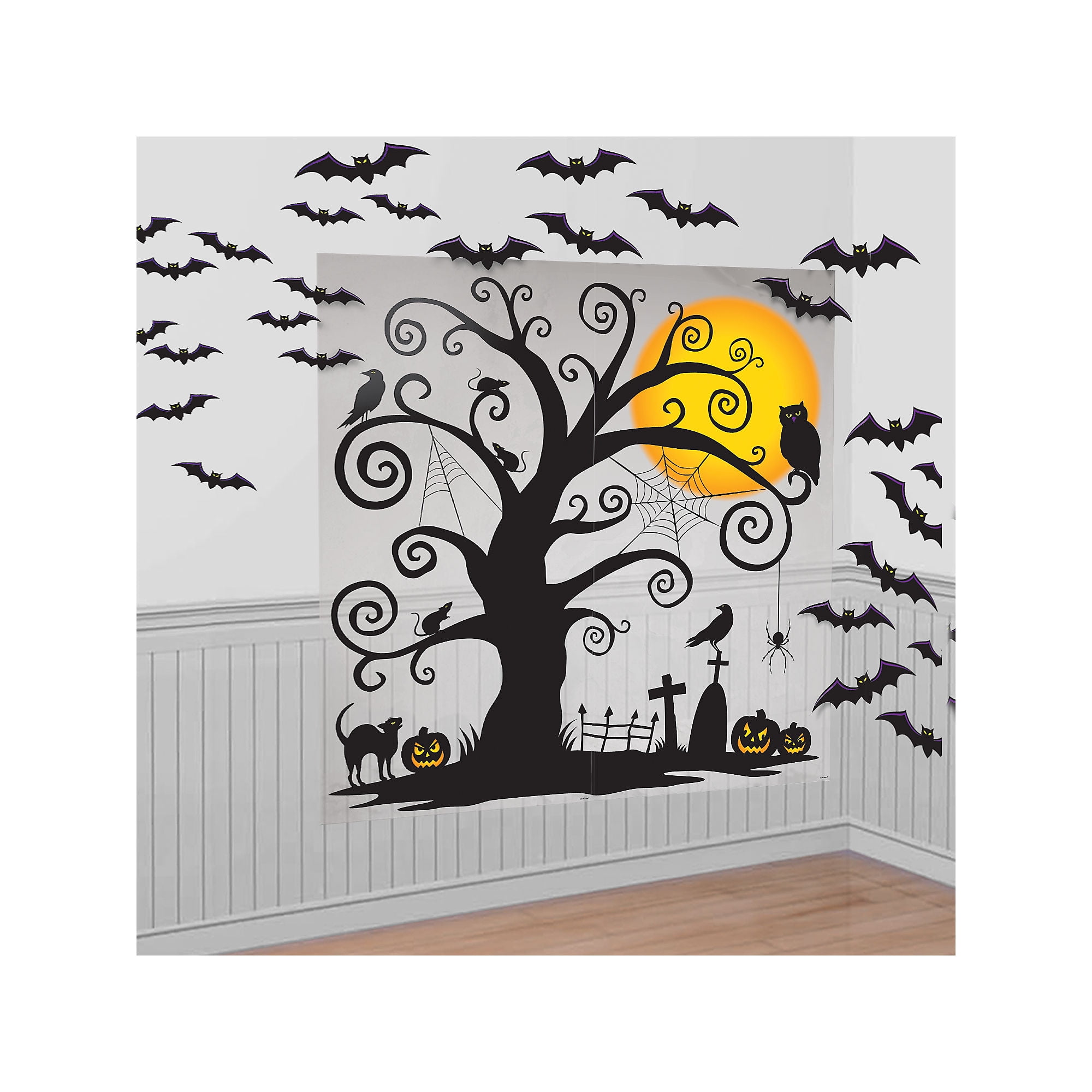 Amscan Cemetery Scene Setter Supplies, 32 Pieces, Include 2 Creepy ...