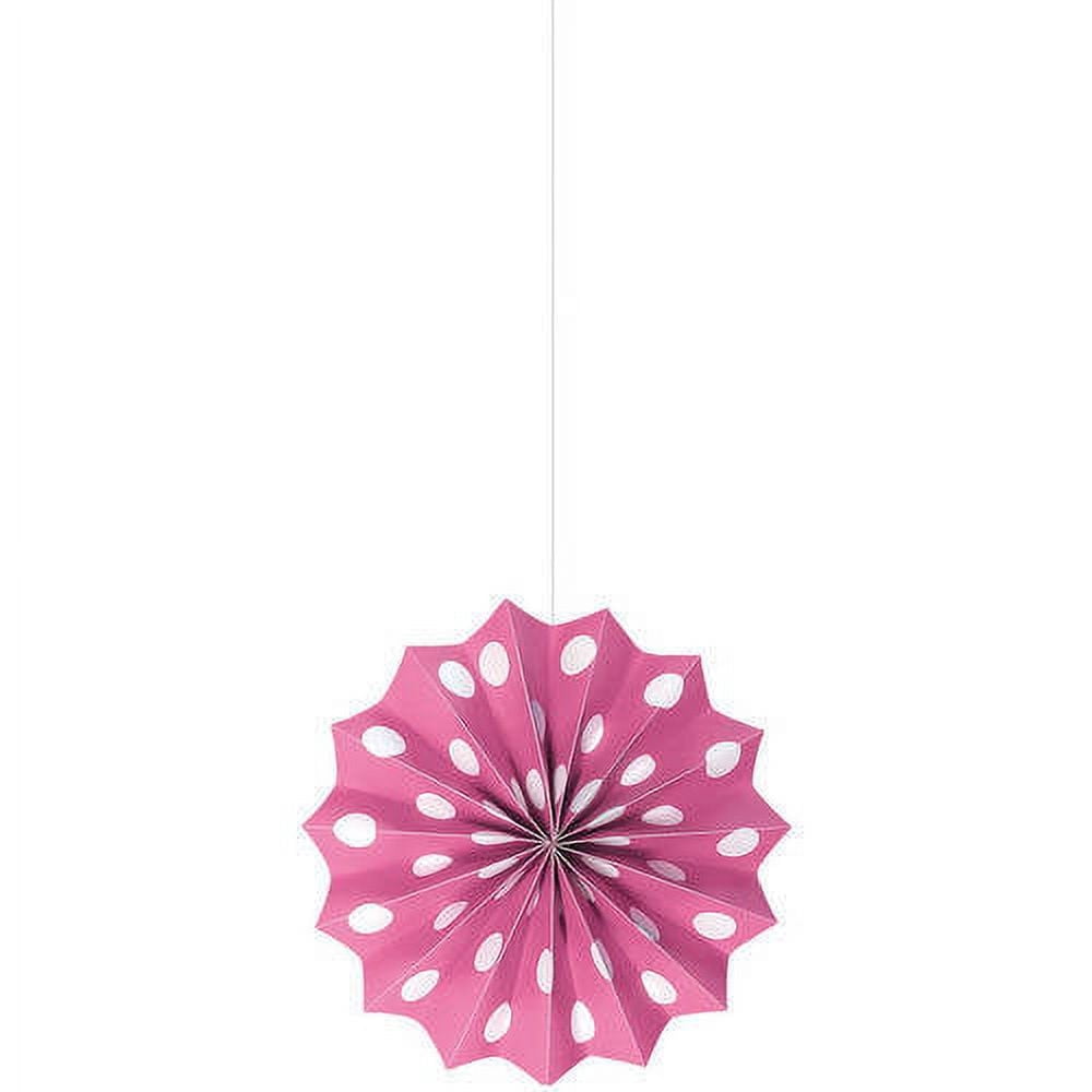 Amscan Chevron Polka Dot Decorative Paper Fans, 5 Pack - Walmart.com