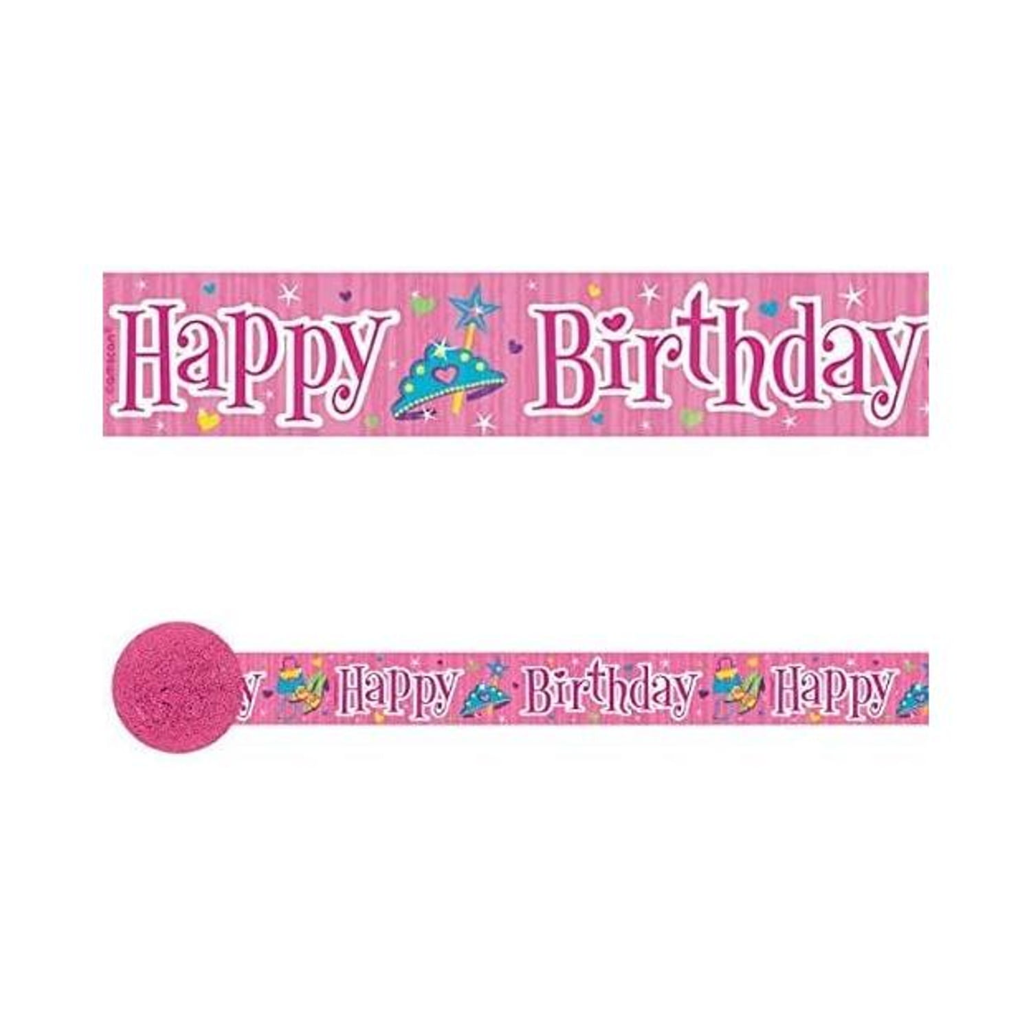 Amscan Crepe Princess Happy Birthday Streamer - Walmart.com