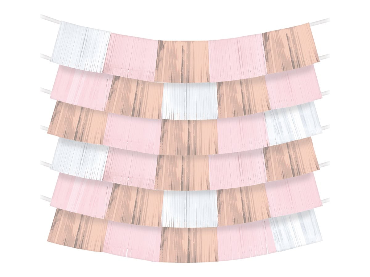 Amscan Rose Gold Blush Decorating Backdrop - Banner - 59.84 in - blush ...