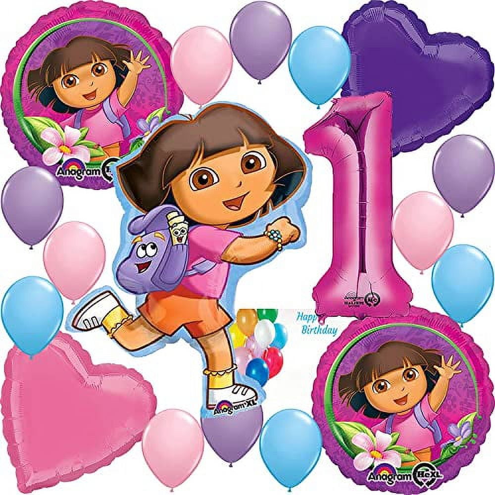 Amscan Dora Birthday Party Supplies Decorations Balloon Bundle with ...