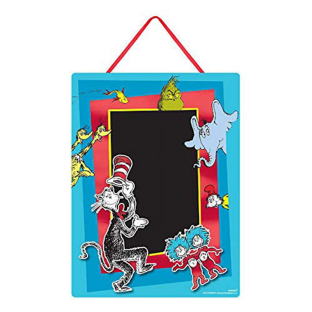 Amscan Dr. Seuss Chalkboard Easel Signs, 14" x 10", Multicolor, Pack Of ...