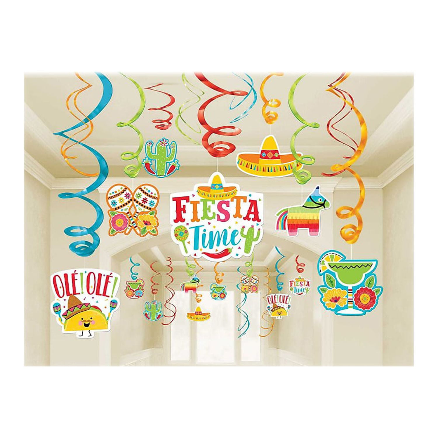 Amscan Fiesta Mega Value Pack Party Hanging Swirl Decoration Kit ...