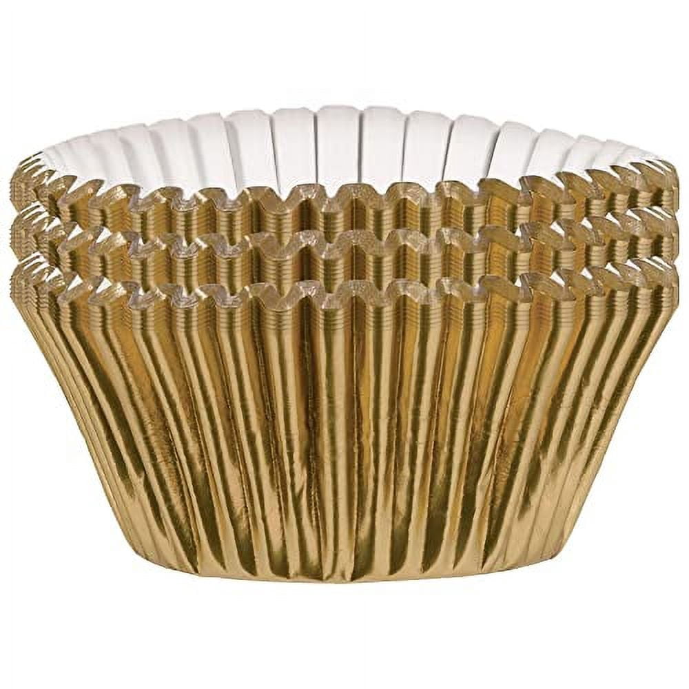 Amscan Foil Cupcake Cases, 2", gold - Walmart.com