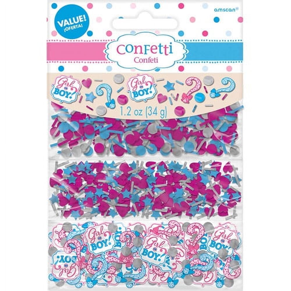 Amscan Gender Reveal Confetti 1.2Oz Girl Or Boy? - Walmart.com