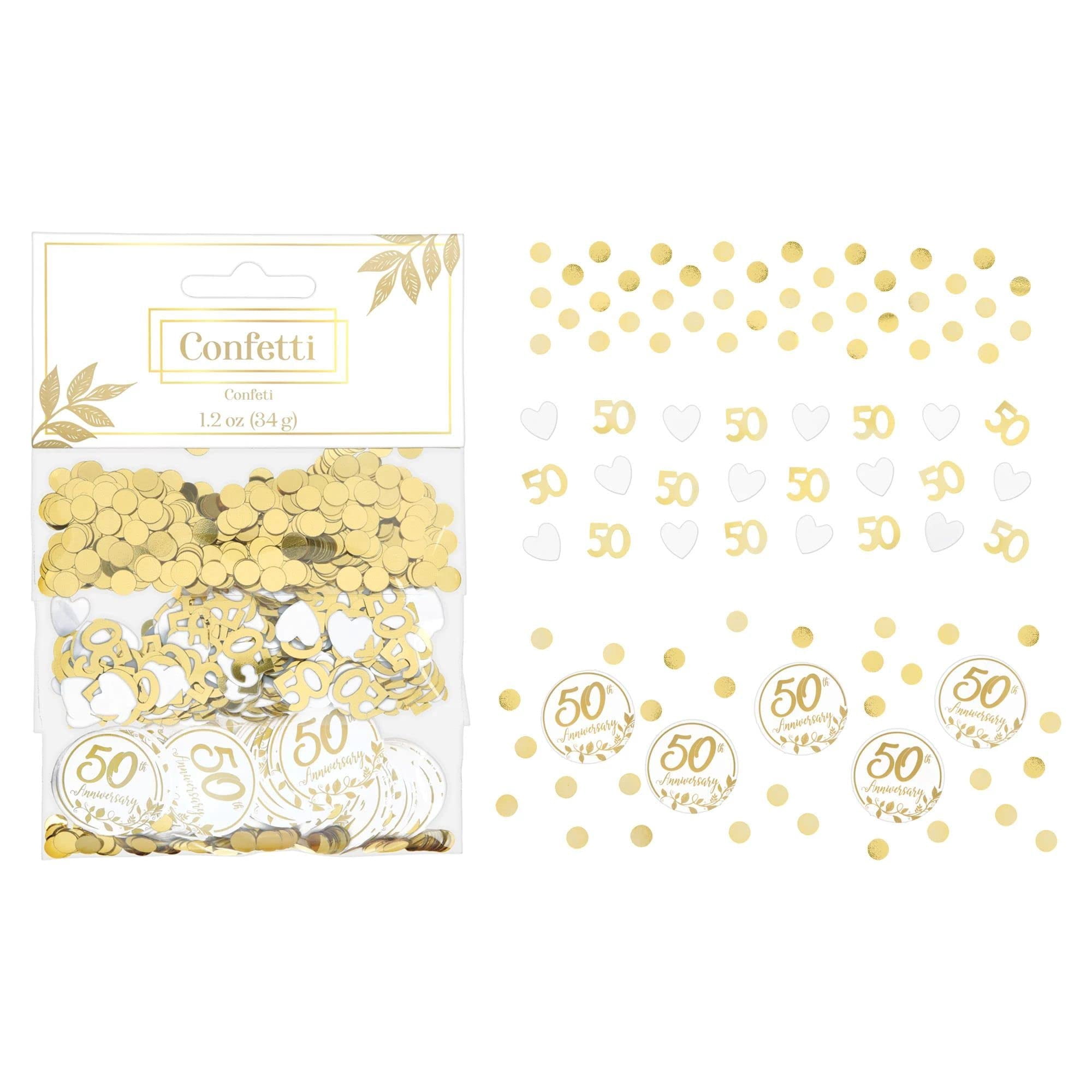 Amscan Gold 50th Year Anniversary Confetti Pack, 1 pack - Walmart.com