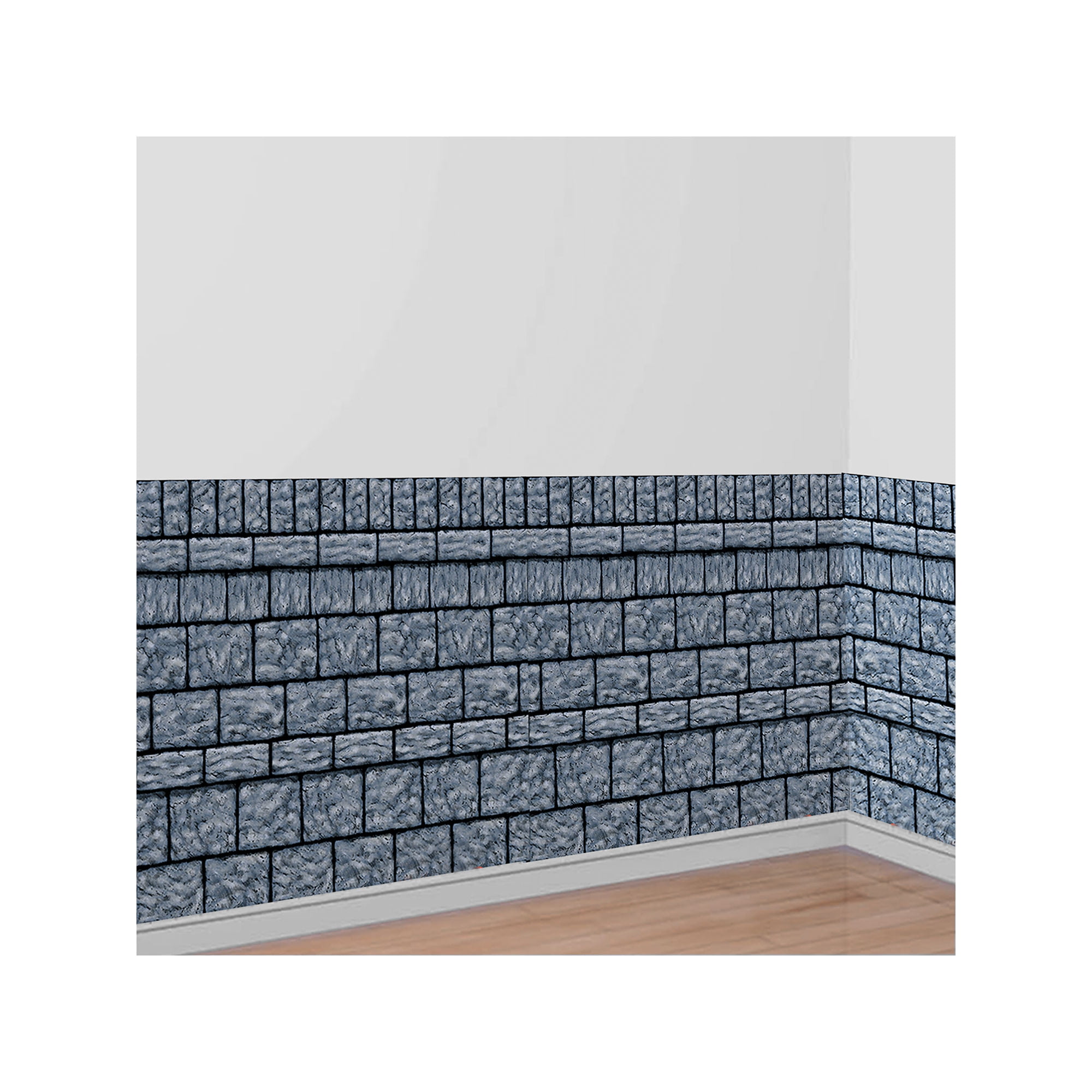 Amscan Halloween Stone Wall Scene Setter Room Roll, 48" x 480", Black ...