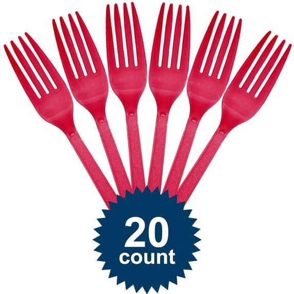 Amscan - Hot Pink Plastic Forks - - Walmart.com