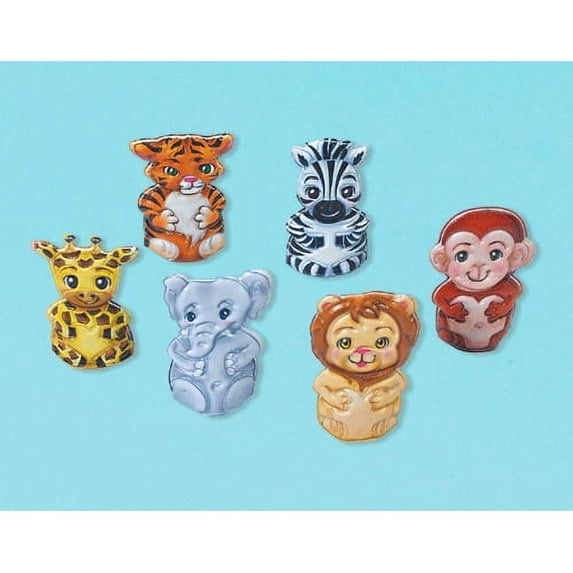 Amscan Jungle Animals Finger Puppets, 6 Count, 7" x 5.7" - Walmart.com