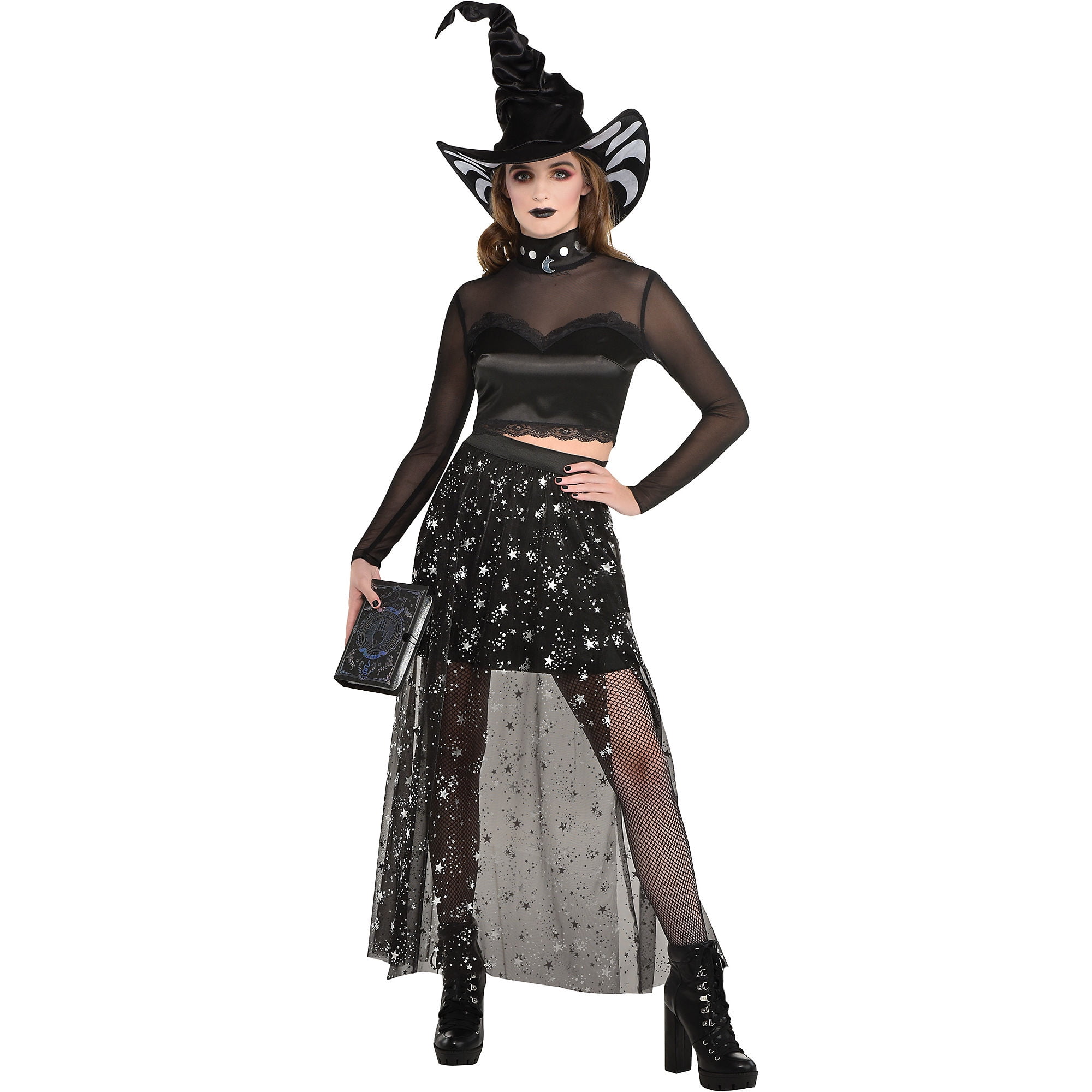 Amscan Lunar Witch Costume for Women; Includes Hat, Shirt, Skirt; Small ...