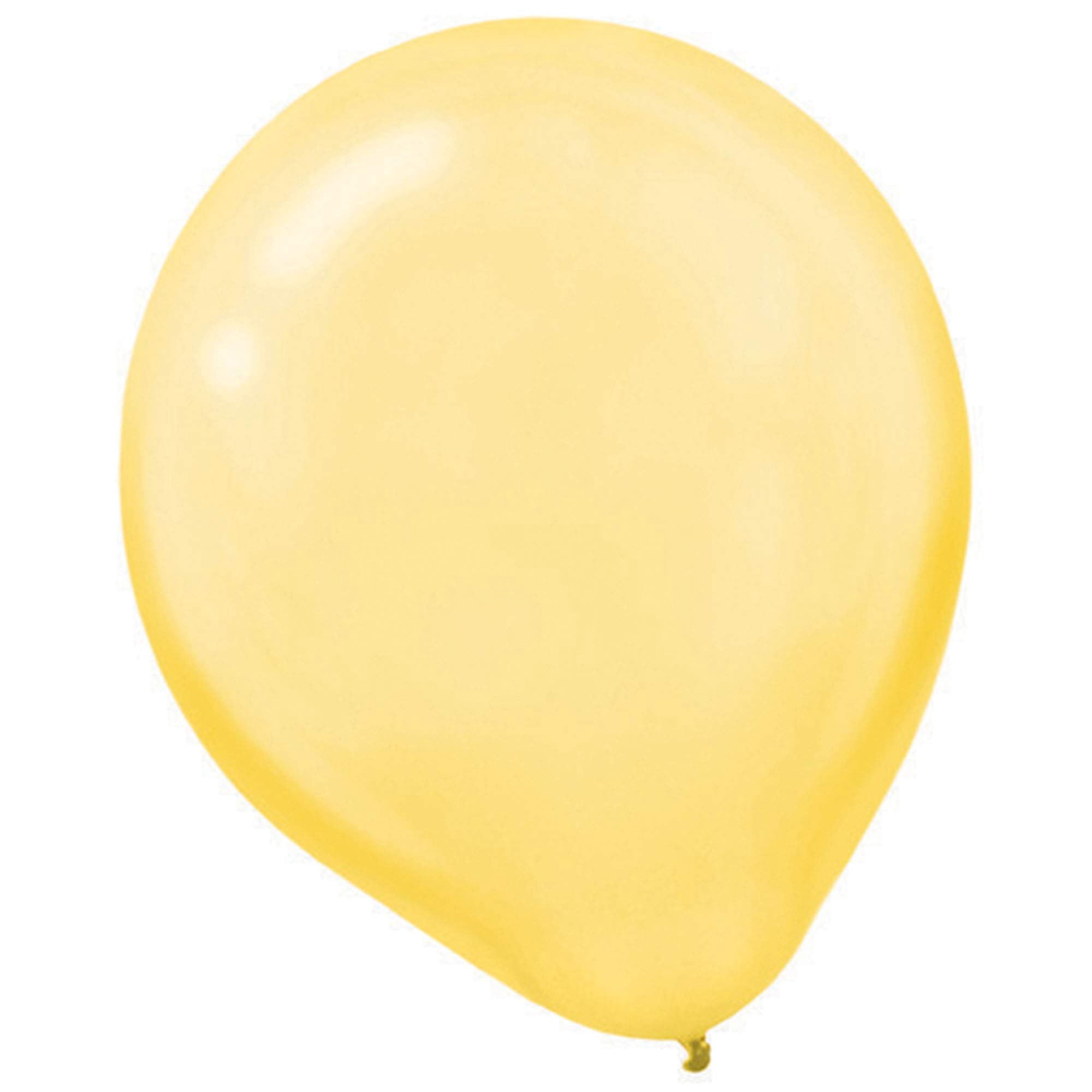 Amscan Lustrous Pearlized Latex Balloons (72 Count), 12", Yellow ...