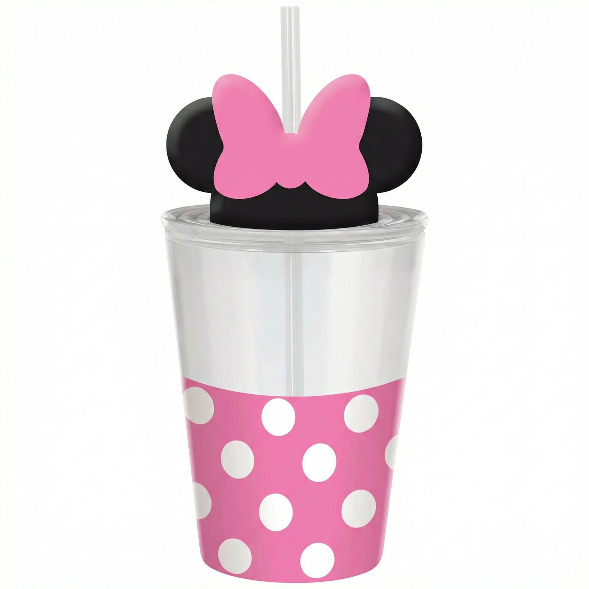 Amscan Minnie Mouse 18oz Party Cup with Straw and Ears Lid – 5 Count ...