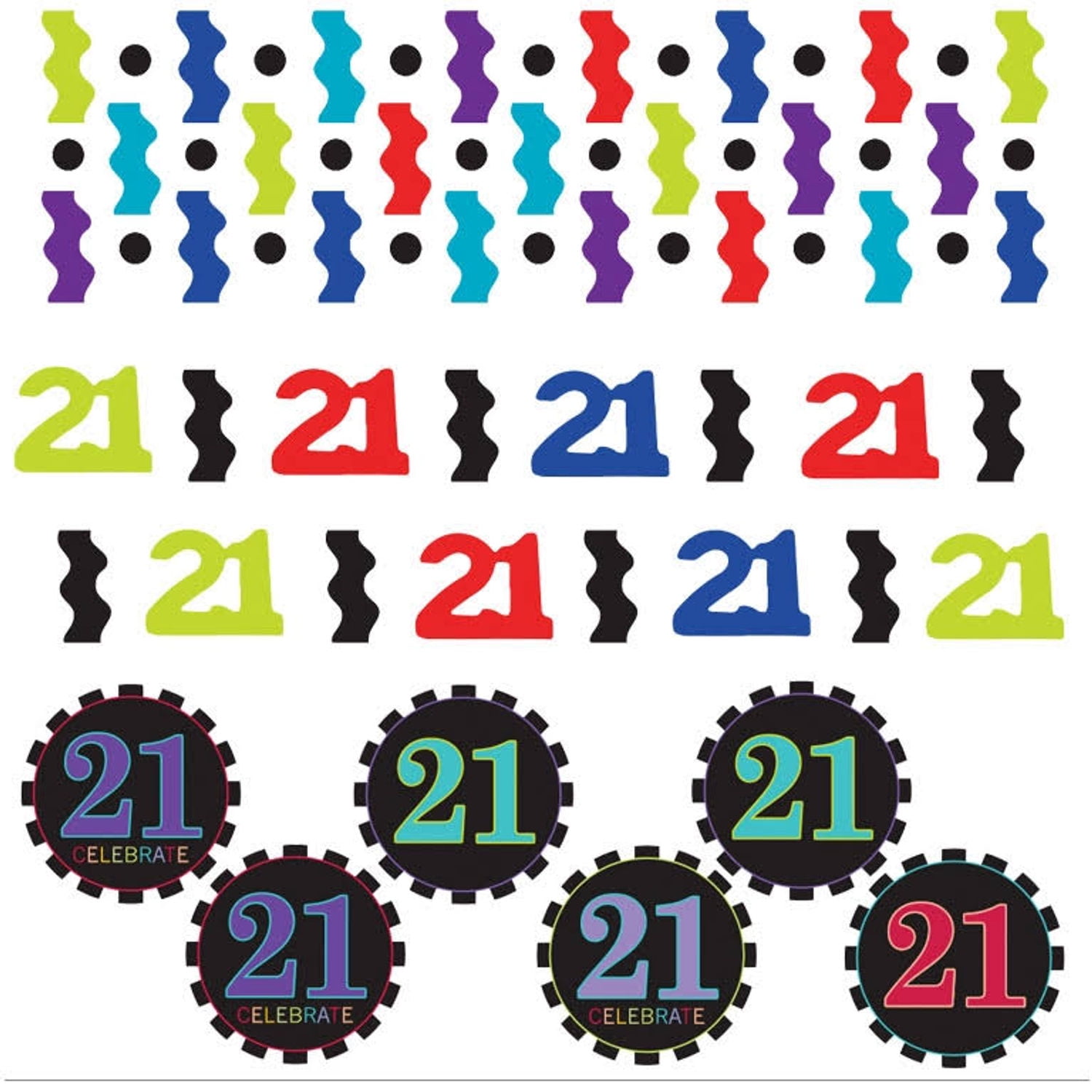 Amscan Mixed 21st Birthday Confetti - Walmart.com