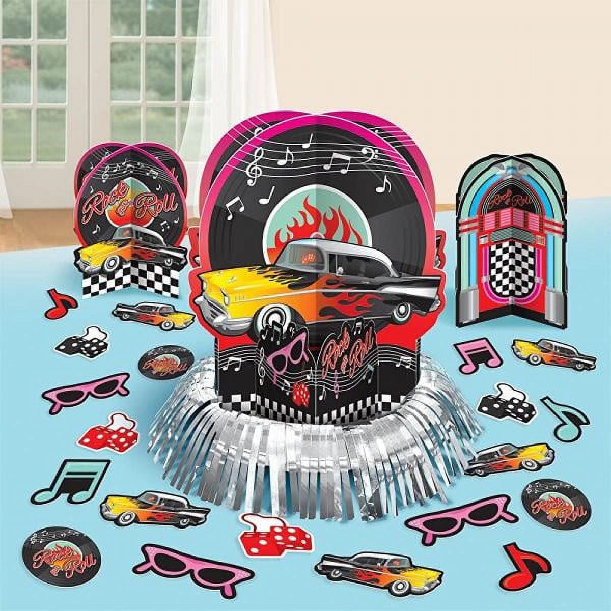 Amscan Nifty 50's Theme Party Jskebox and Vinyl Records Tbale ...