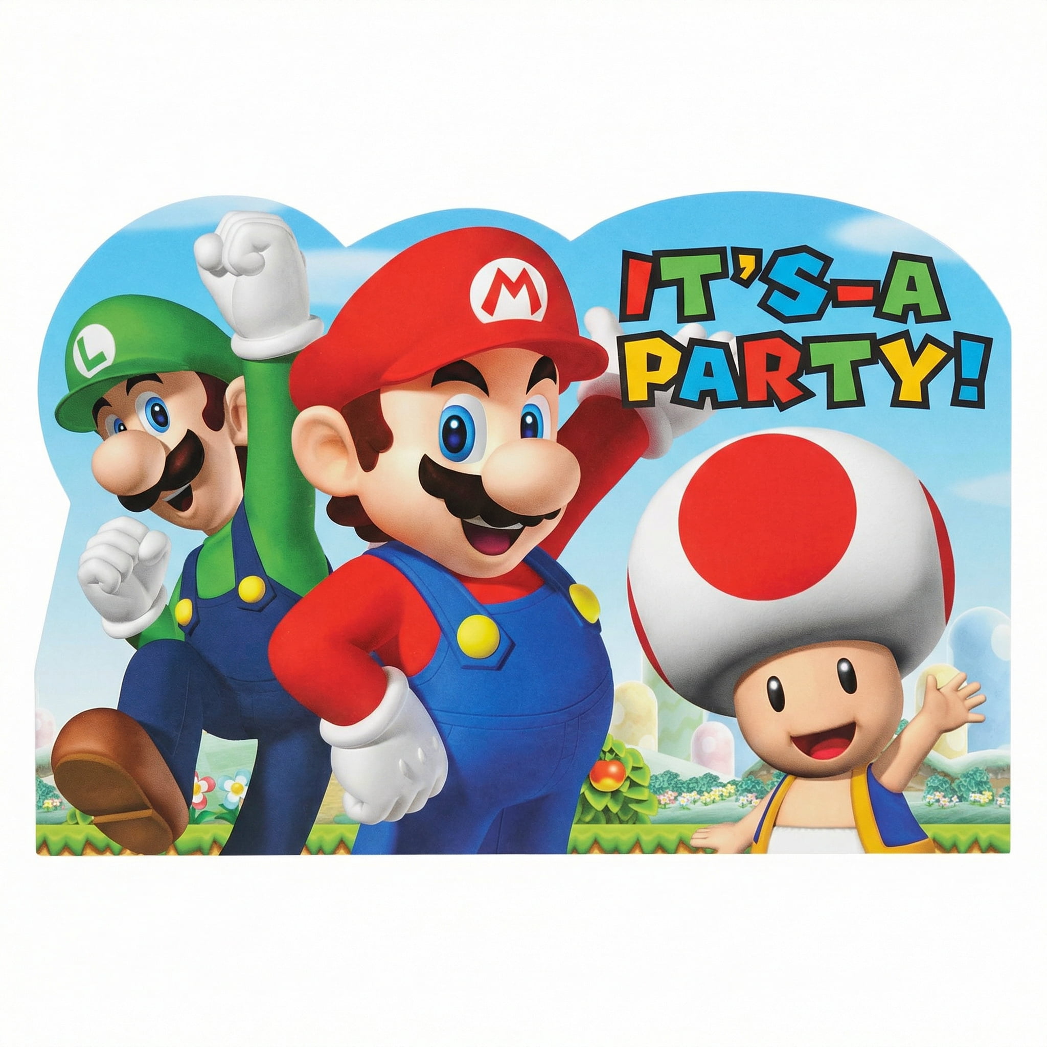Amscan Nintendo Super Mario Bros Party Invitations – 16 Pack - Walmart.com
