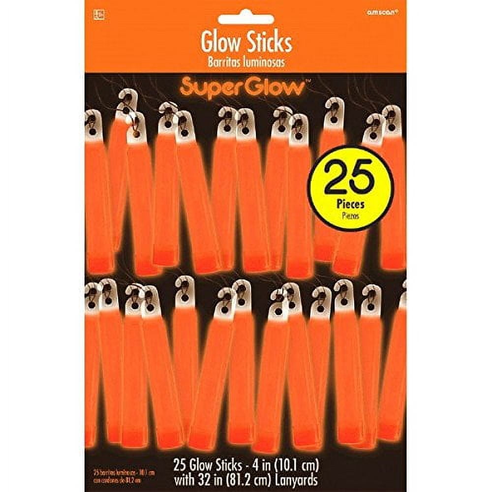 Orange Plastic Glow Stick Mega Value Pack, 25 Ct. | Party Accessory ...