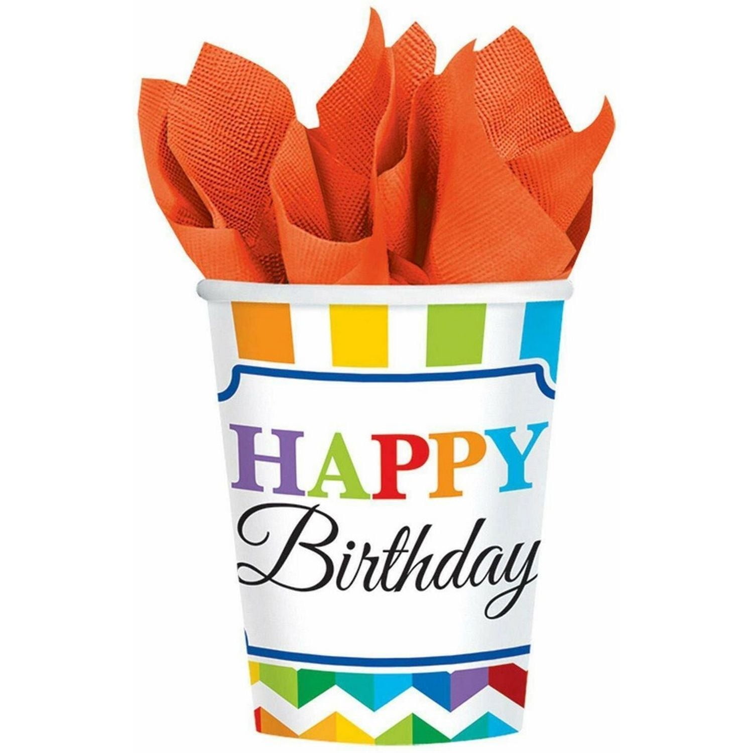 Amscan Paper Striped Birthday Party Cup - Walmart.com