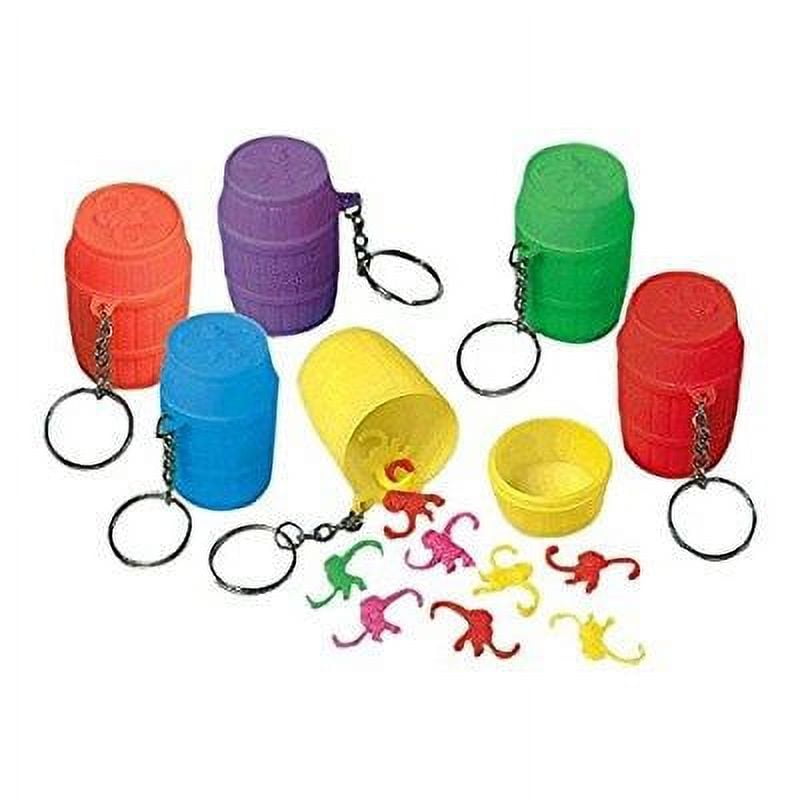 Amscan Party Perfect Monkeys-in-a-Barrel Game Keychain Favours, Plastic ...