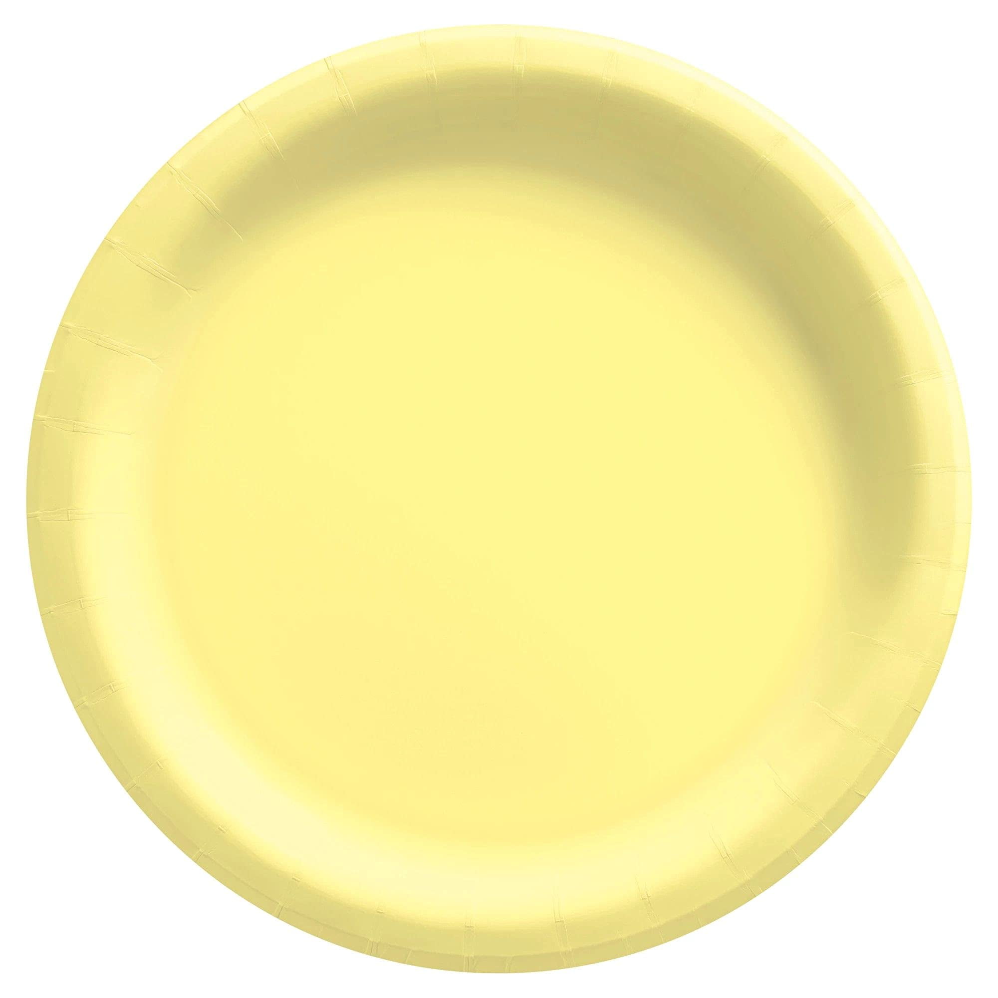 Light Yellow Round Paper Plates | 8 1/2" | Pack of 20 | Party Supply ...