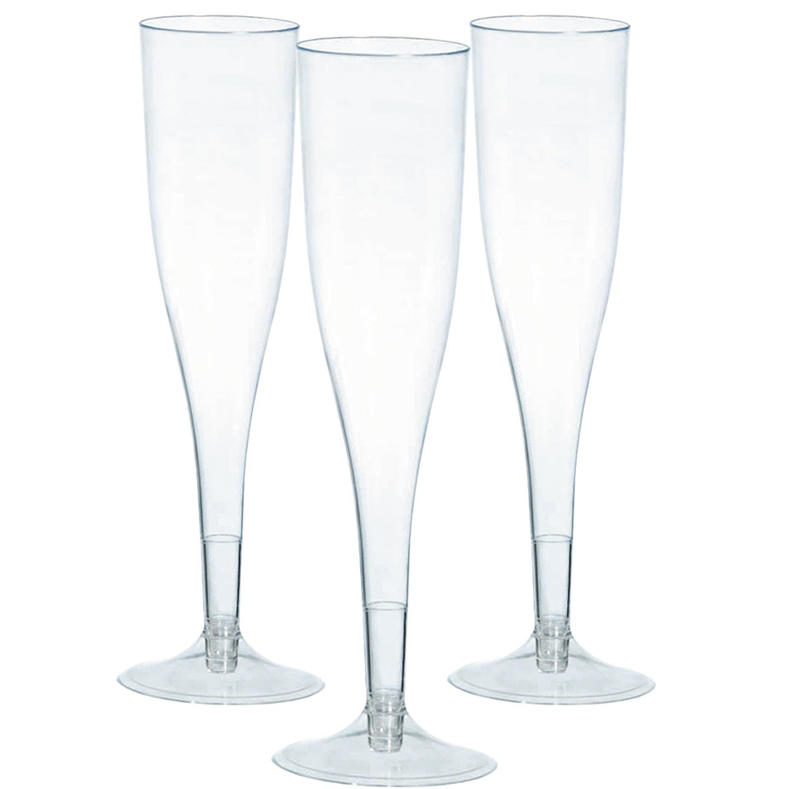 Bulk Amscan Disposable Toasting Plastic Champagne Flutes, 5.5 Oz, Clear ...