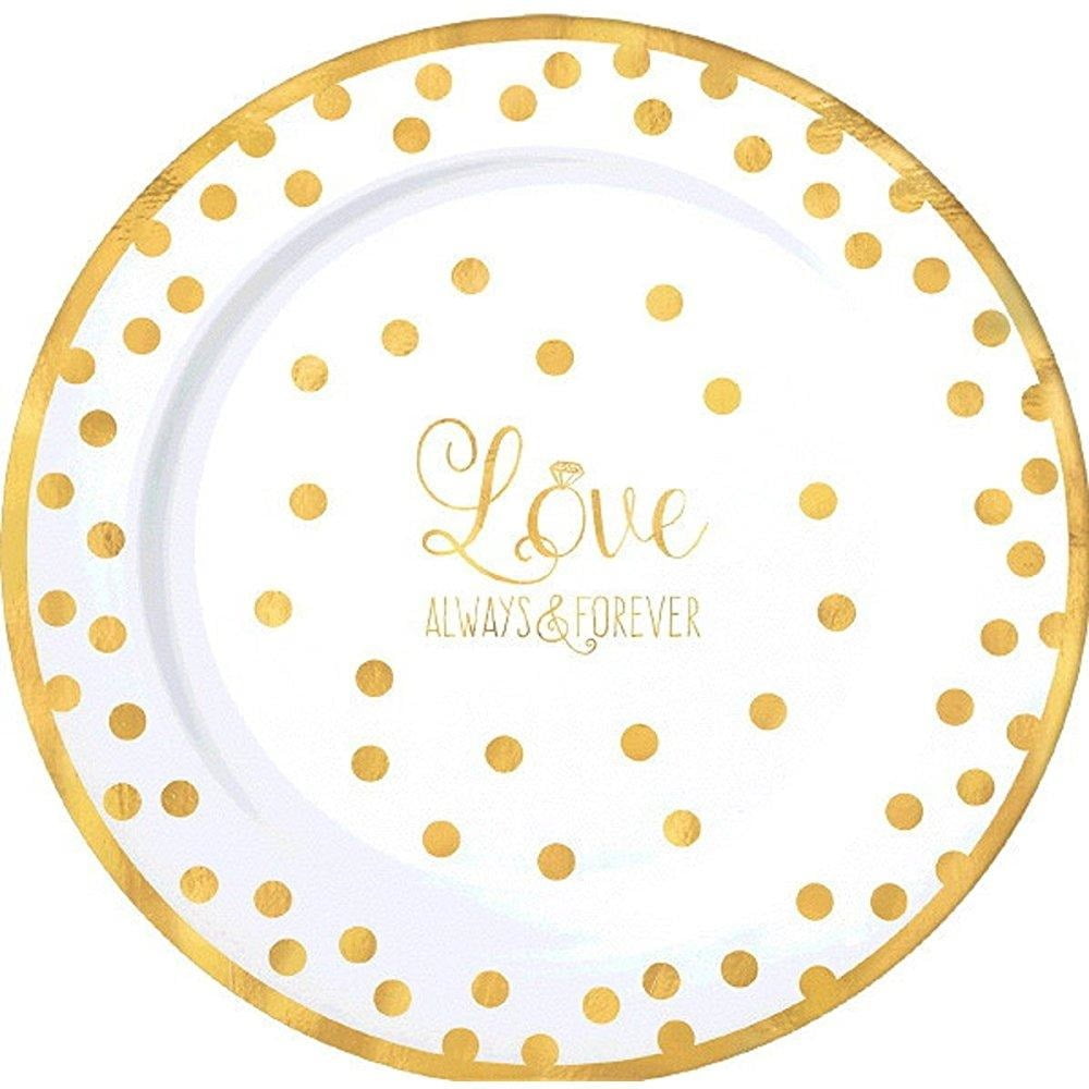 Amscan Premium Rd Plastic Plate Love - Walmart.com