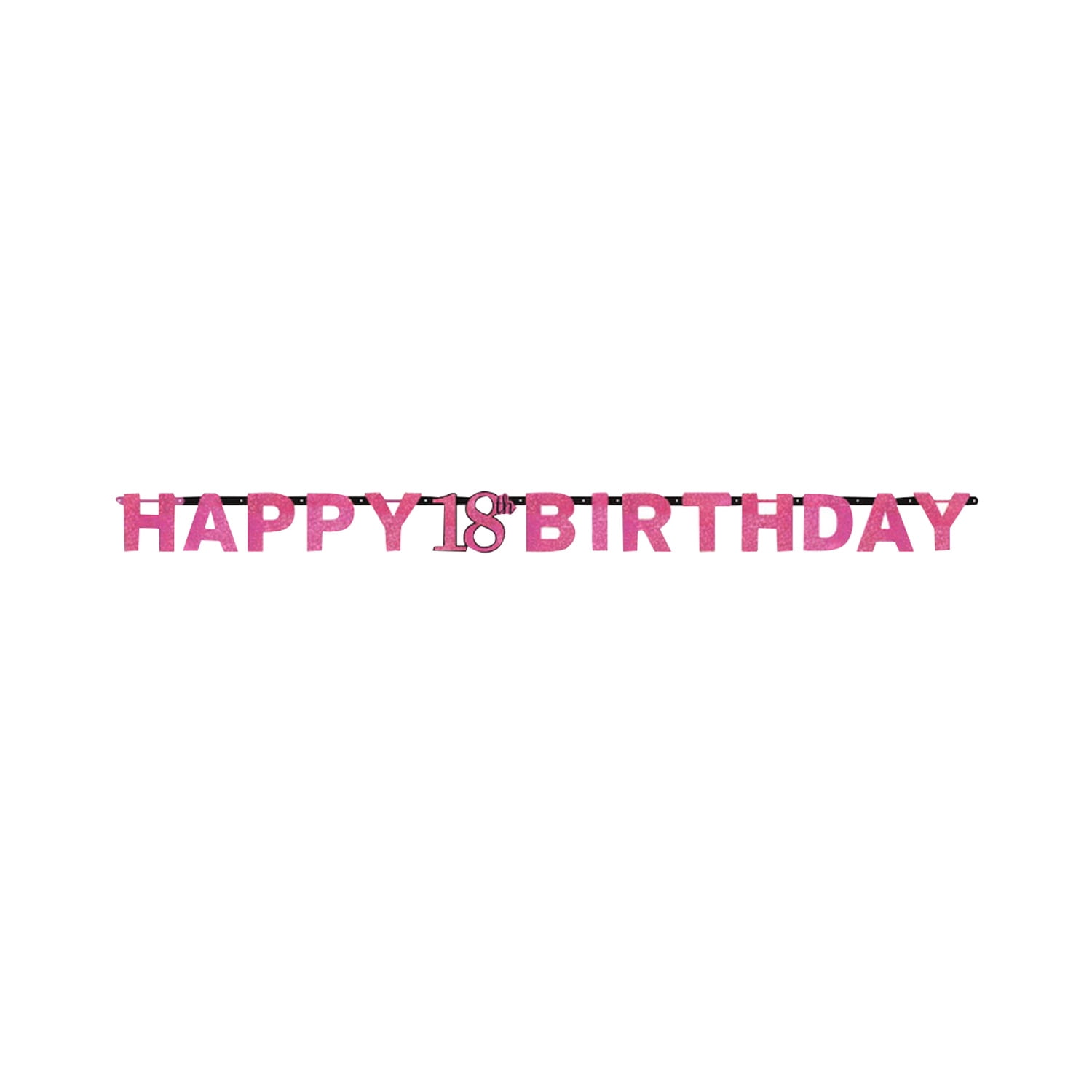 Amscan Prism Pink Happy Birthday Letter Banner - Walmart.com