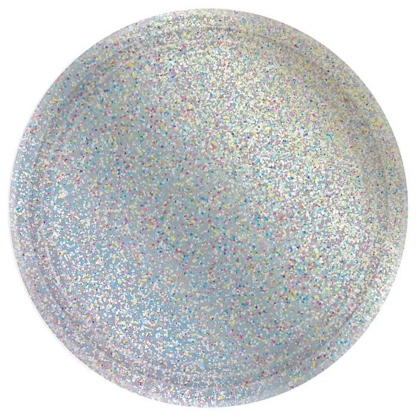 Amscan Prismatic Silver Disposable Paper Plates, 9 in, 8 Count, 1 Pack ...