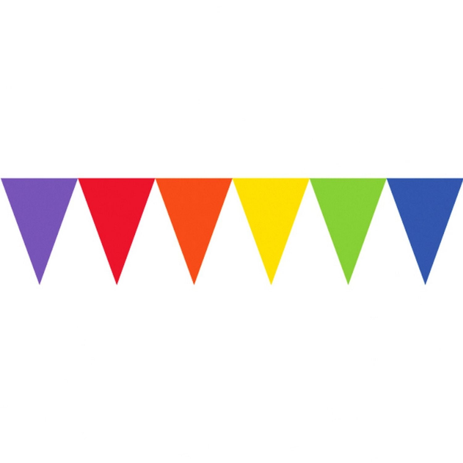 Amscan Rainbow Pennant Banner Bunting 15ft - Walmart.com