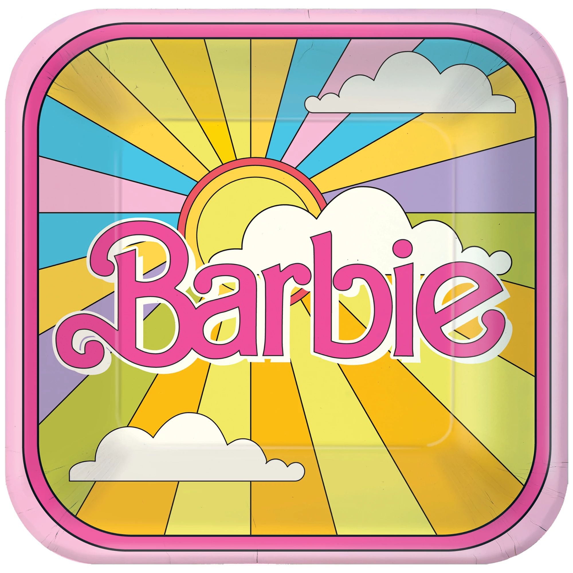 Amscan Retro Barbie Square Small Paper Plates (8ct) - Walmart.com