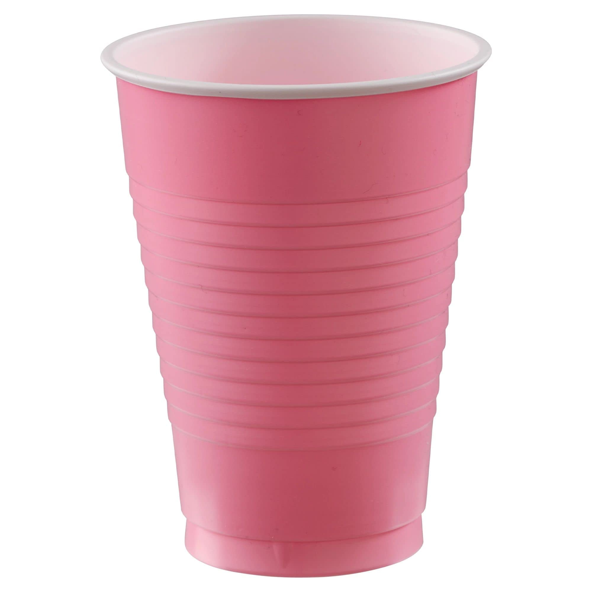 Amscan Reusable New Pink Plastic Cups, 12 Oz., 20 Ct. | Party Tableware ...