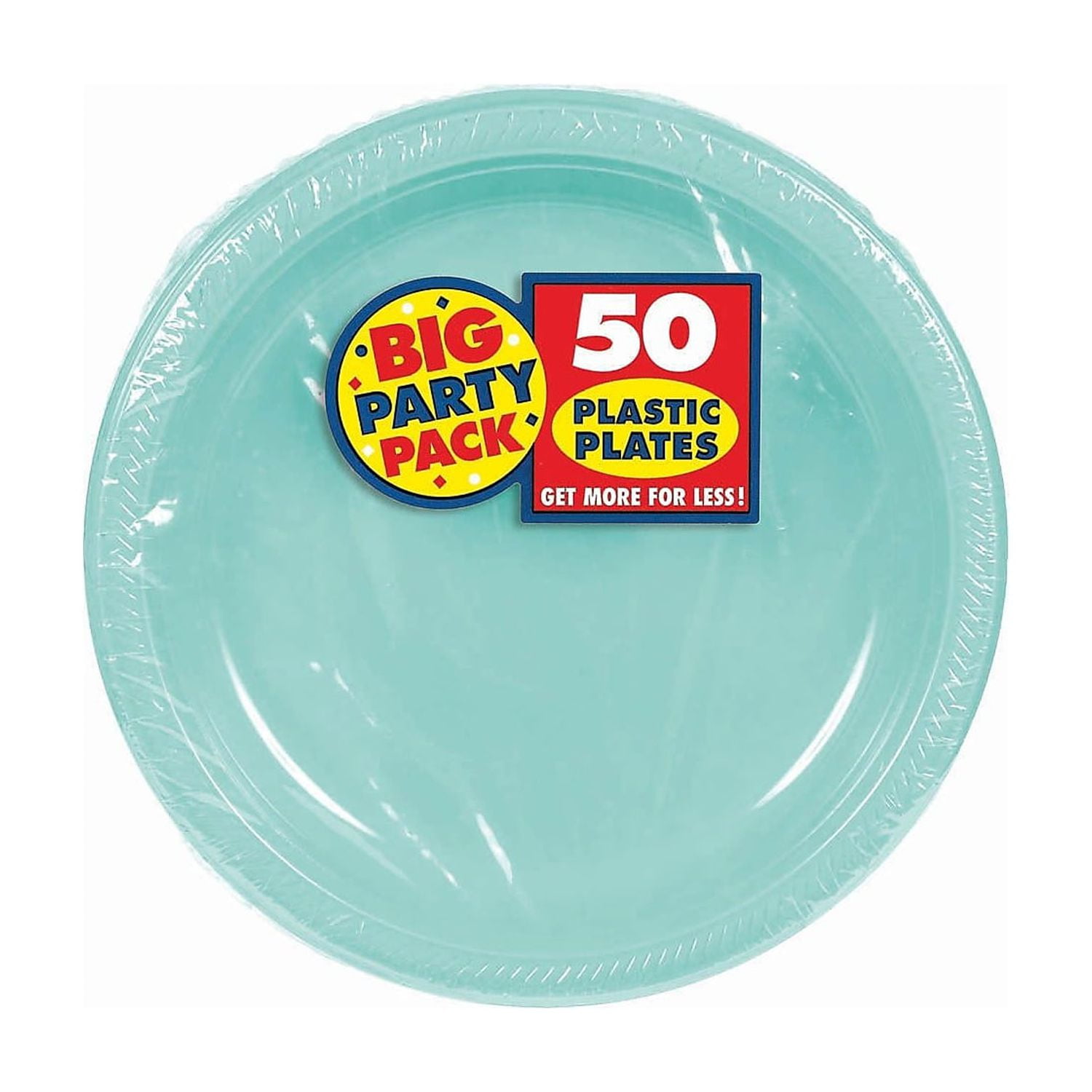 Amscan Plastic Dessert Plates, 7", Robin's Egg Blue, 50 Plates Per Big ...