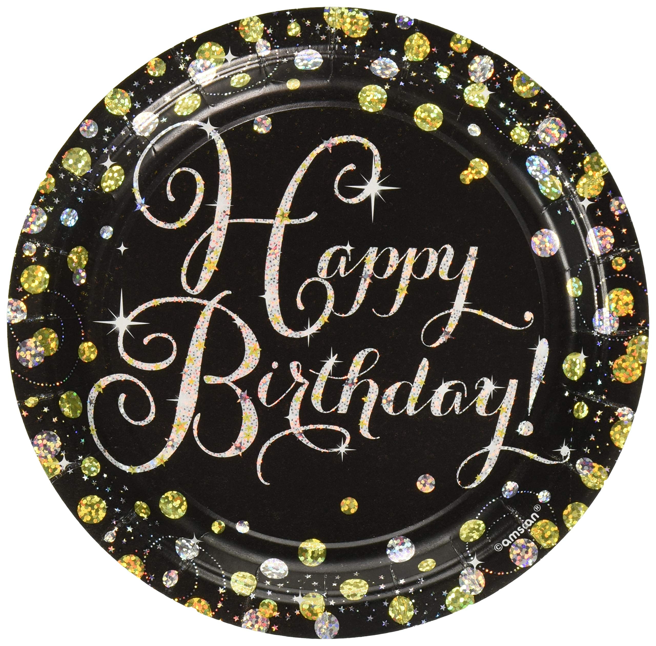 Amscan Round Prismatic Plates | Sparkling Celebration Collection | 7 ...