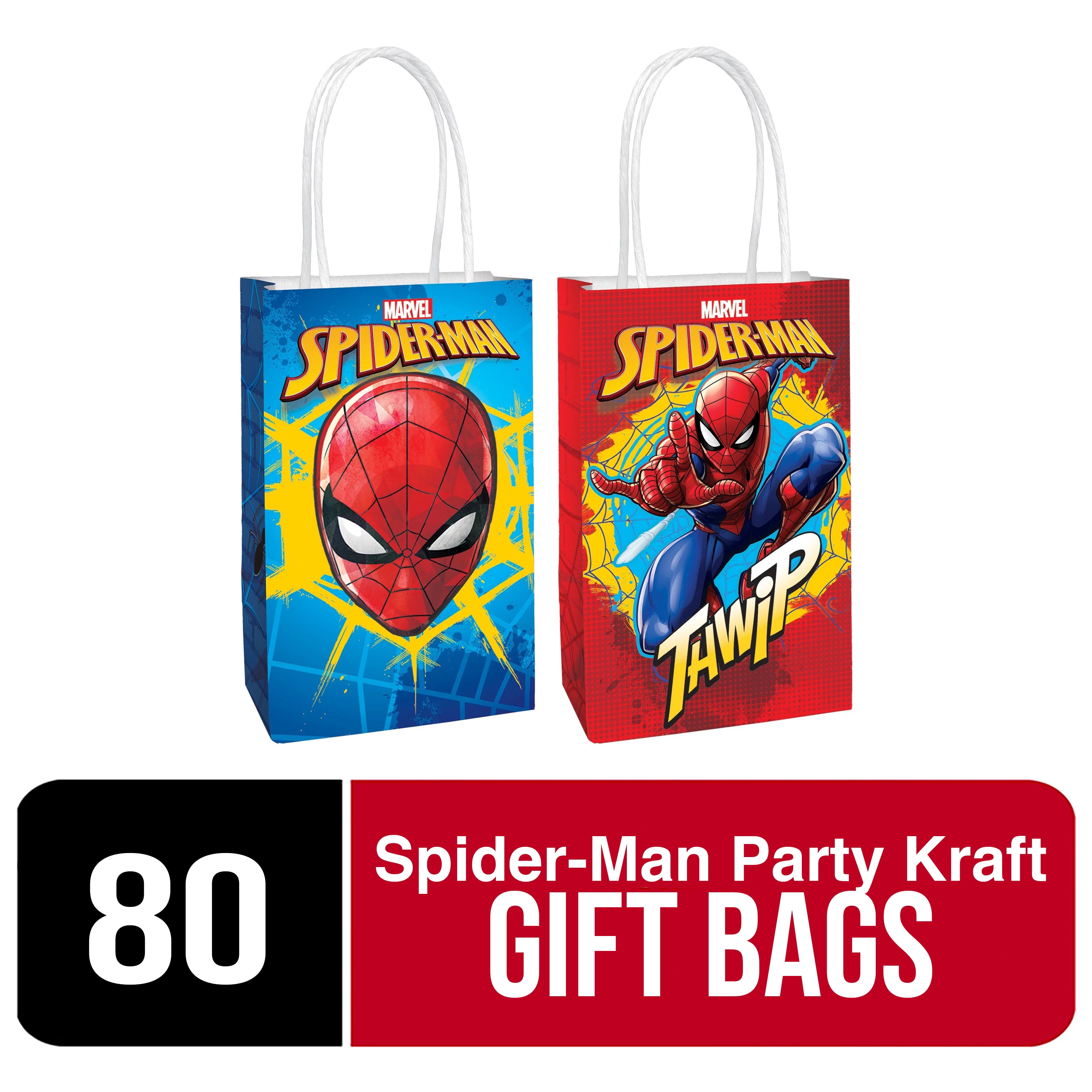 Amscan Spider-Man Classic Party Kraft Gift Bags – 80 Count - Walmart.com