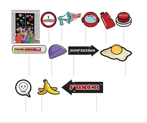 Amscan Spies in Space Scene Setter and Photo Booth Prop Kit, 4.6ft X 6 ...