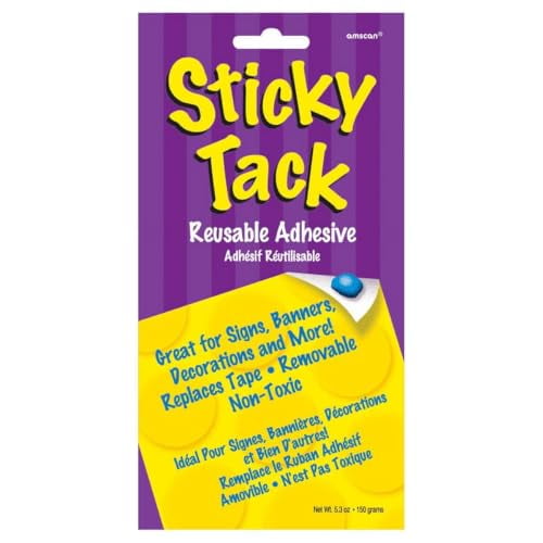 Amscan Sticky Tack for Posters and Walls, 5.33 Oz, Pack of 5 - Walmart.com