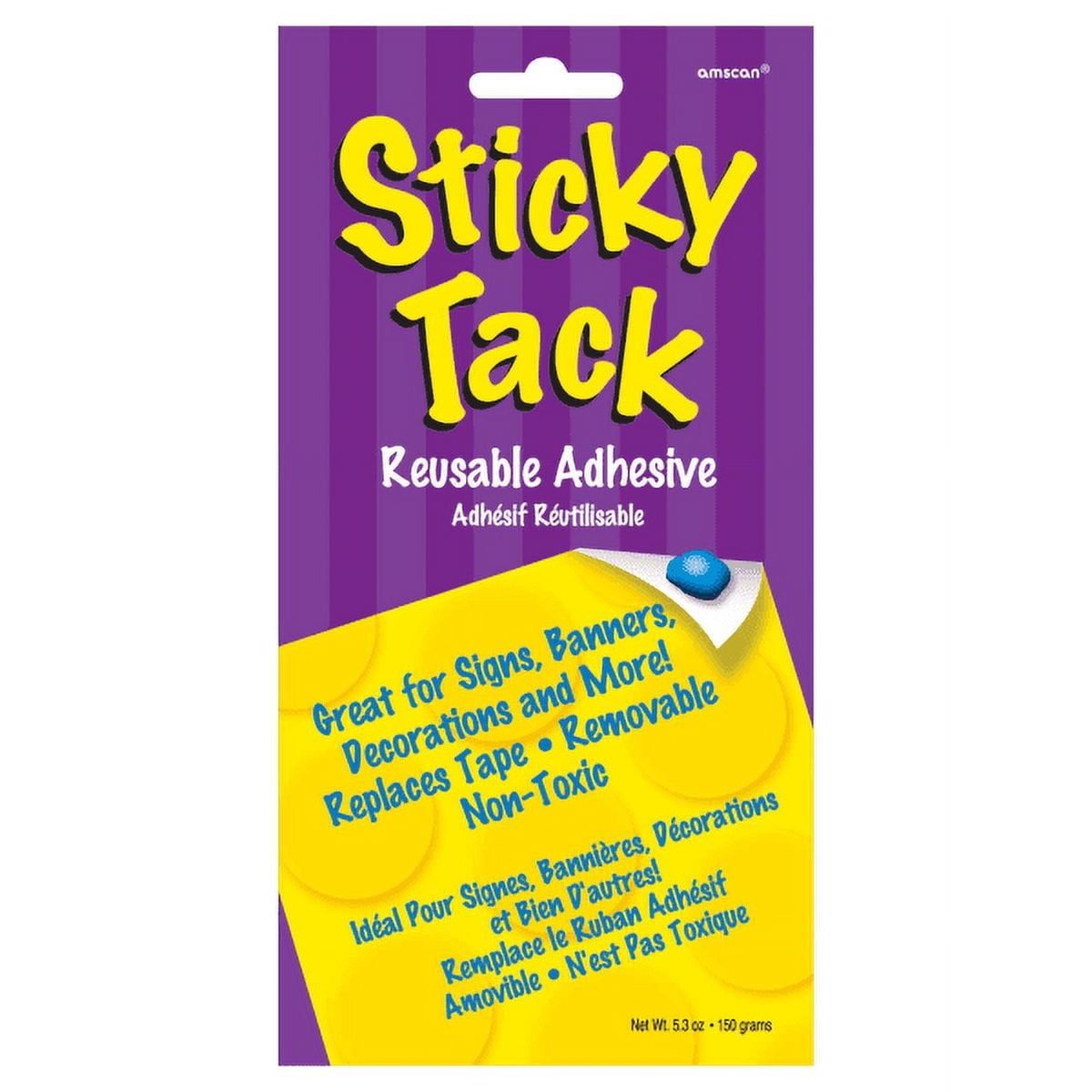 Amscan Sticky Tack for Posters and Walls, 5.33 Oz, Pack of 5 - Walmart.com