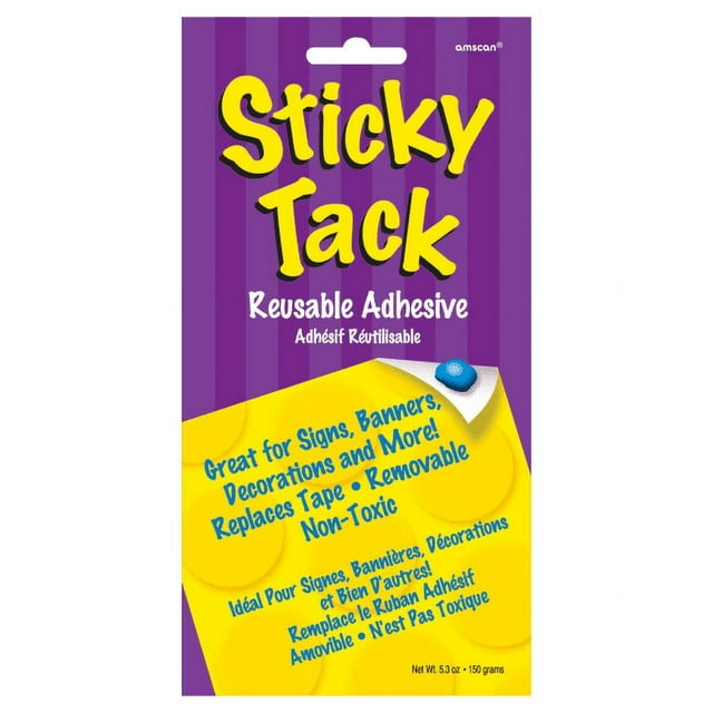 Amscan Sticky Tack for Posters and Walls, 5.33 Oz, Pack of 5 - Walmart.com