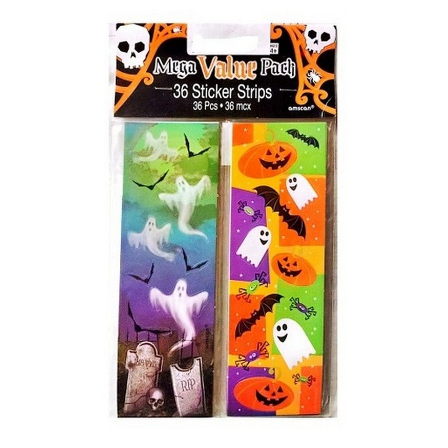 Amscan Stripe Halloween Stickers (Pack of 36) - Walmart.com